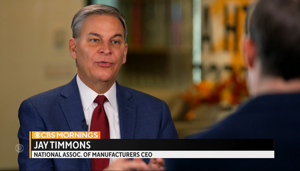 Watch: Timmons Talks Workforce on CBS - NAM